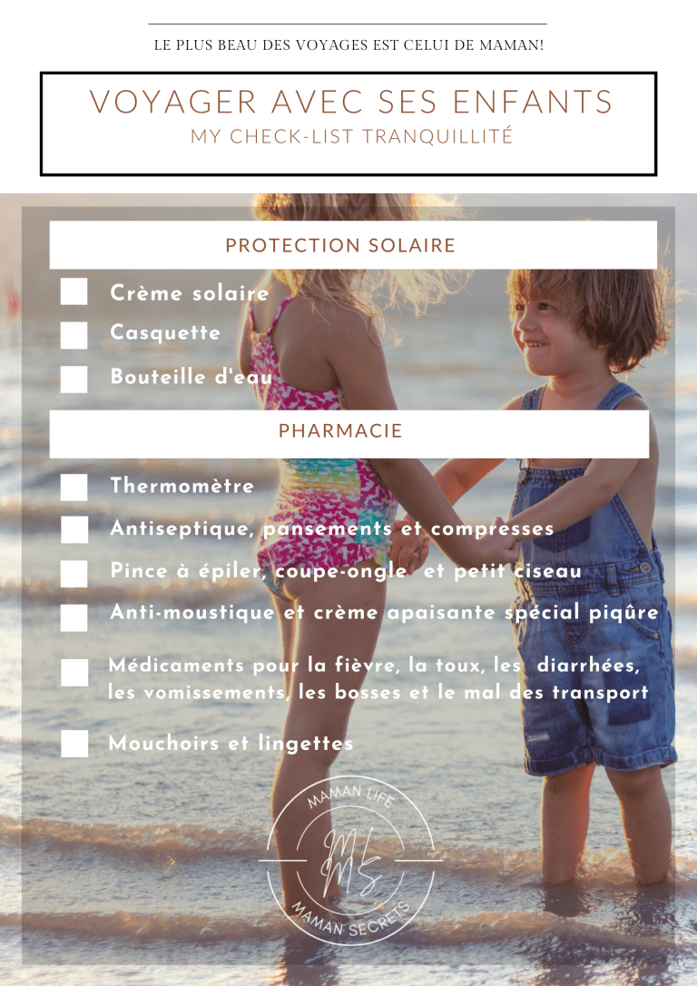 Voyager avec ses enfants- My check-list tranquillité. – Maman Life ...